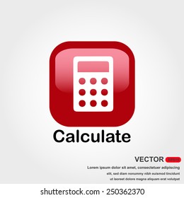 Calculate Icon White Background Stock Vector (Royalty Free) 250362370