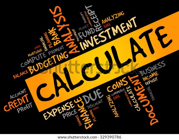 Calculate Word Cloud Business Concept Stock Vector (Royalty Free ...