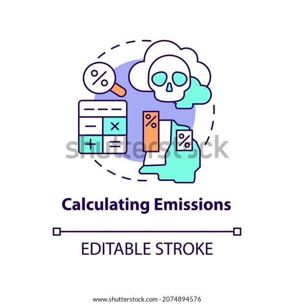 Calculating Emissions Concept Icon Carbon Offsetting Stock Vector ...
