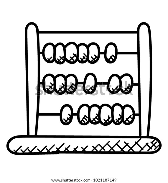 Calculating Frame Doodle Icon Abacus Stock Vector (Royalty Free) 1021187149