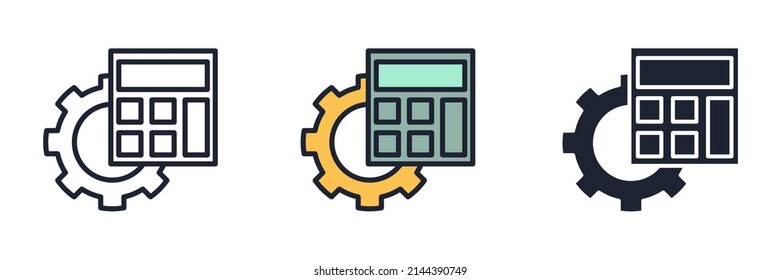 Calculation Icon Symbol Template Graphic Web Stock Vector (Royalty Free ...