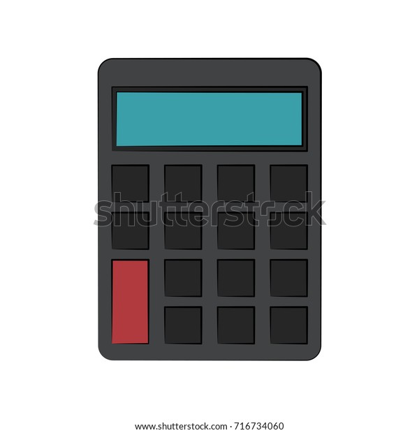 Calculator Blank Keys Icon Image Stock Vector (Royalty Free) 716734060
