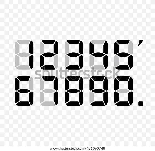 Calculator Digital Numbers Stock-vektor (royaltyfri) 456060748