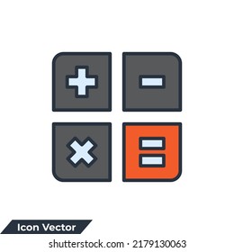 Calculator Icon Logo Vector Illustration Mathematics Stock Vector ...