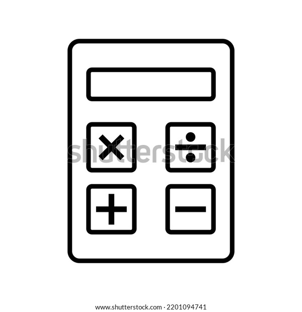 Calculator Outline Finance Icon Vector Stock Vector (Royalty Free ...