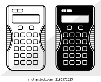 Calculator Svg Printable Vector Illustration Stock Vector (Royalty Free ...
