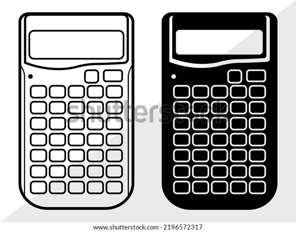 Calculator Svg Printable Vector Illustration Stock Vector (Royalty Free ...