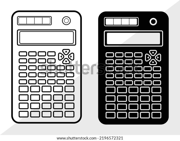 Calculator Svg Printable Vector Illustration Stock Vector (Royalty Free ...