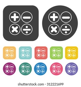 Calculator Symbols Icons Set Vector Illustration: vector de stock ...