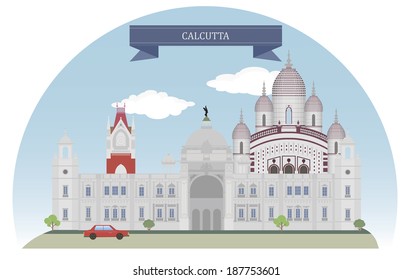 Calcutta India You Design Stock Vector (Royalty Free) 187753601 ...