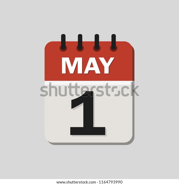Calendar 1 May Vector Illustration Flat Stock Vector (Royalty Free ...