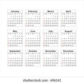 632 Calendar 2007 Images, Stock Photos & Vectors | Shutterstock