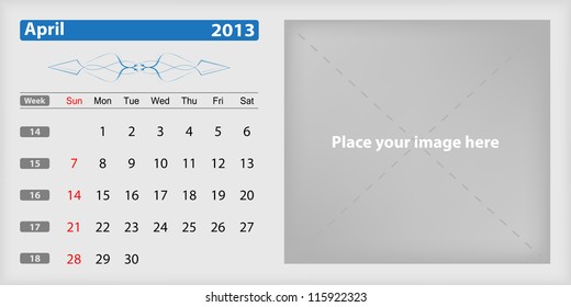 2,526 April 2013 calendar Images, Stock Photos & Vectors | Shutterstock