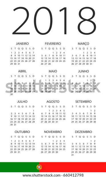 23 Calendario Portugues Images, Stock Photos & Vectors | Shutterstock