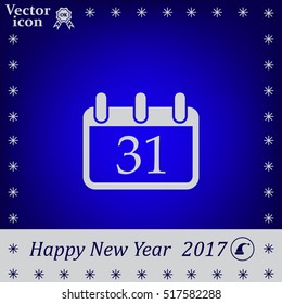 Calendar 31 Vector Icon Stock Vector (Royalty Free) 517582288 ...