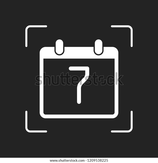 Calendar 7 Day Simple Icon White Stock Vector (Royalty Free) 1209538225 ...