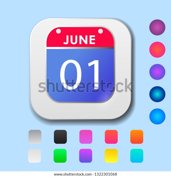 Calendar App Logo Icon Gradient Option Stock Vector (Royalty Free ...