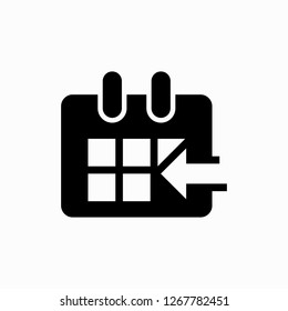 Calendar Arrow Returned Icon Stock Vector (Royalty Free) 1267782451