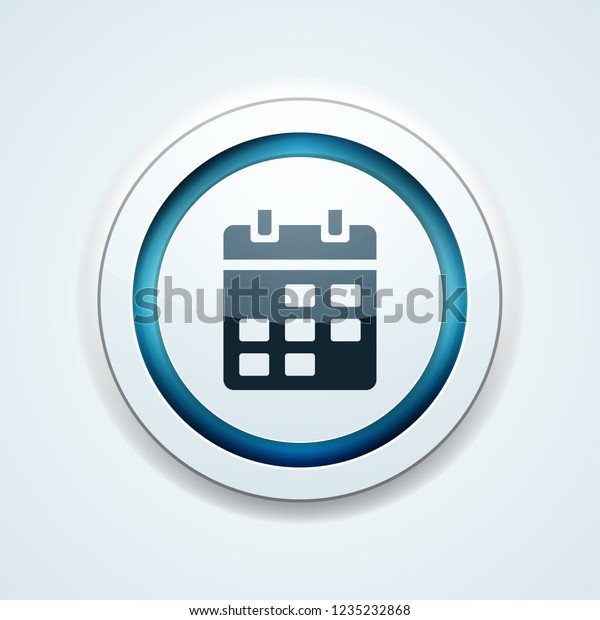 Calendar Button Illustration Stock Vector (Royalty Free) 1235232868 ...