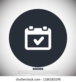 Calendar Check Mark Icon Stock Vector (Royalty Free) 1180183198 ...