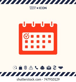 Calendar Check Mark Icon Stock Vector (Royalty Free) 747910129 ...