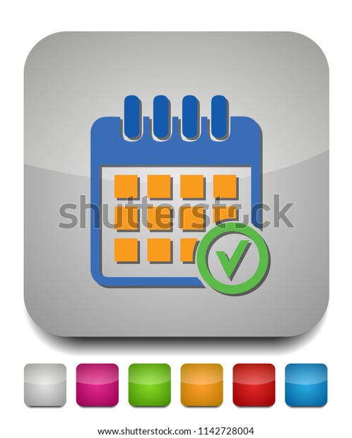 Calendar Checkmark Icon Vector Event Symbol Stock Vector (Royalty Free ...
