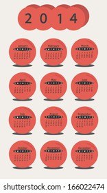 Calendar Circles Stock Vector (Royalty Free) 166022474 | Shutterstock
