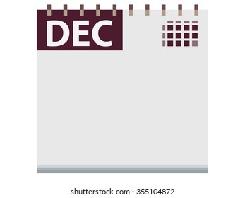 Calendar December Purple Stock Vector (Royalty Free) 355104872 ...