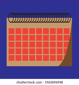 Calendar Design Without Numbers Suitable Wallpaper Stock Vector ...