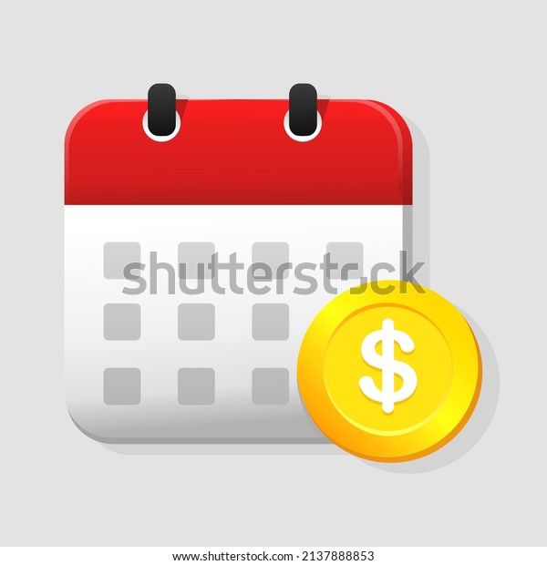 Calendar Dollar Money Vector Illustration Stock Vector (Royalty Free ...