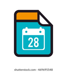Calendar File Archive Day Document Format Stock Vector (Royalty Free ...