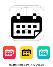 Calendar Flipped Icon Vector Illustration Stock Vector (Royalty Free ...