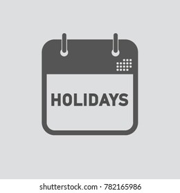 Calendar Holiday Icon Stock Vector (Royalty Free) 782165986