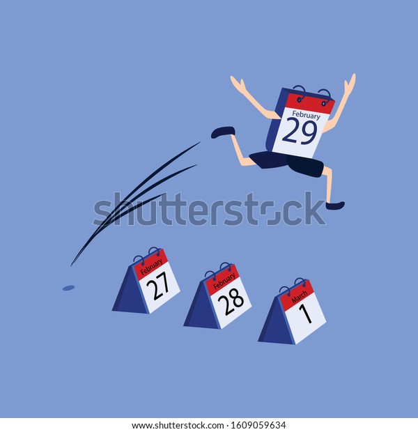 Calendar Human Figure Jumping Three Calendars Stock Vector (Royalty ...