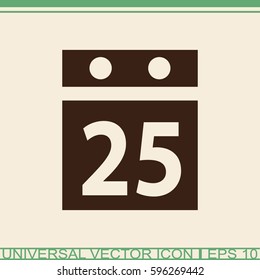 Calendar Icon 25 Stock Vector (Royalty Free) 596269442 | Shutterstock