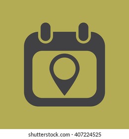 Calendar Map Pin Icon Event Location: เวกเตอร์สต็อก (ปลอดค่าลิขสิทธิ์ ...