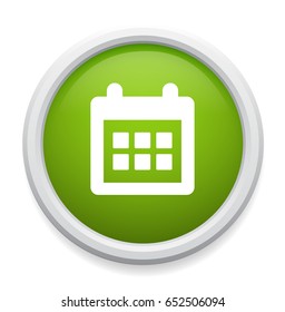 Calendar Icon Circle On White Background Stock Vector (Royalty Free ...