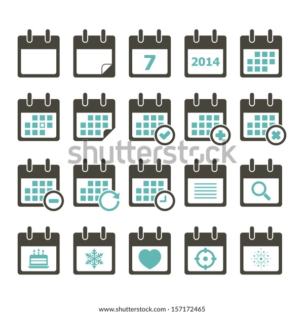 Calendar Icon Color Stock Vector (Royalty Free) 157172465