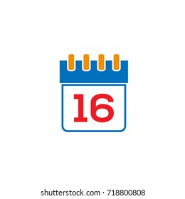 Calendar Icon Date 16 Stock Vector (Royalty Free) 718800808 | Shutterstock