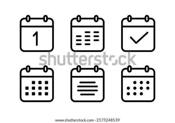 Calendar Icon Date Vector Sign Day Stock Vector (Royalty Free ...
