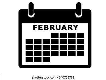 Calendar Icon February Stock Vector (Royalty Free) 540735781 | Shutterstock