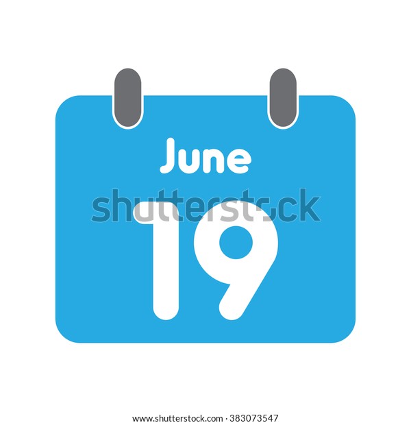 Calendar Icon Flat June 19 Stock Vector (Royalty Free) 383073547 ...