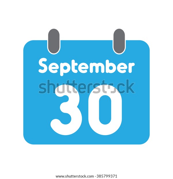 Calendar Icon Flat September 30 Stock Vector (Royalty Free) 385799371 ...