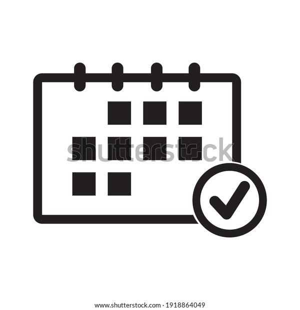 Calendar Icon Graphic Design Template Simple Stock Vector (Royalty Free ...