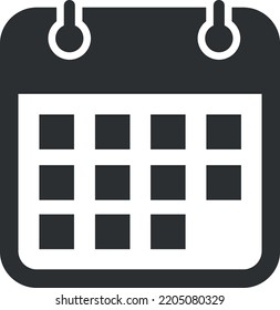 Calendar Icon Plan Symbol Time Event Stock Vector (Royalty Free ...