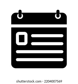 Calendar Icon Schedule Sign Date Symbol Stock Vector (Royalty Free ...