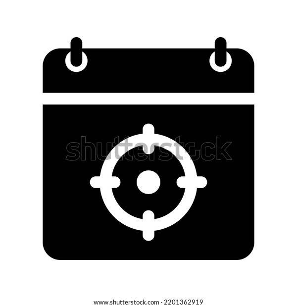 Calendar Icon Schedule Sign Date Symbol Stock Vector (Royalty Free ...