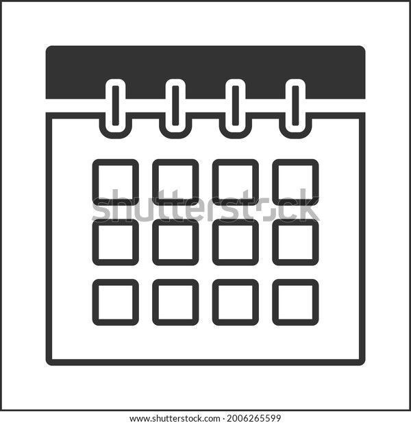Calendar Icon Transparent Background Eps 10 Stock Vector (Royalty Free ...