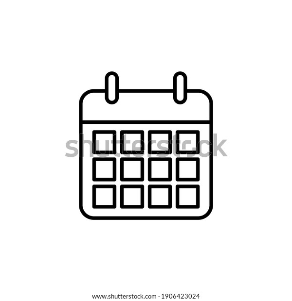 Calendar Icon Vector Calender Symbol Calendar Stock Vector (Royalty ...