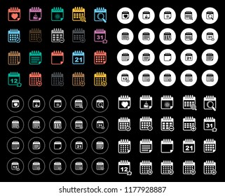 Calendar Icons Set Stock Vector (Royalty Free) 1177928887 | Shutterstock
